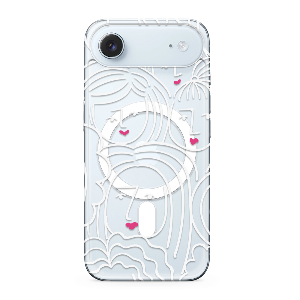 Zastitna maska (futrola) silikonska print MagSafe - iPhone 17 Air faces (MS)