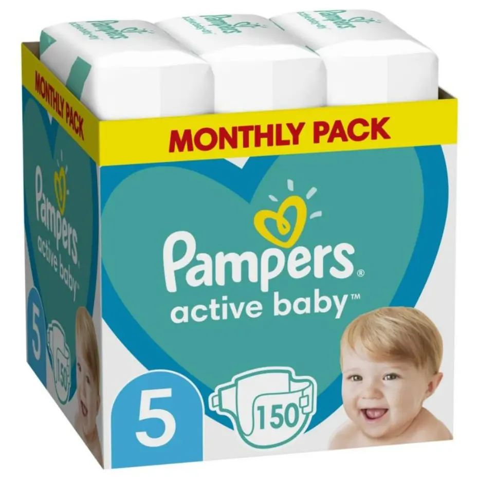 Pampers Pelene Active baby Monthly, S5, 11-16kg, 150 komada