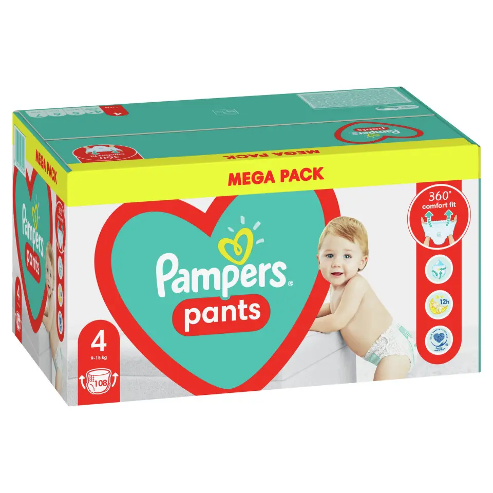 Pampers Pelene Pants MB, S4, 9-15kg, 108 komada
