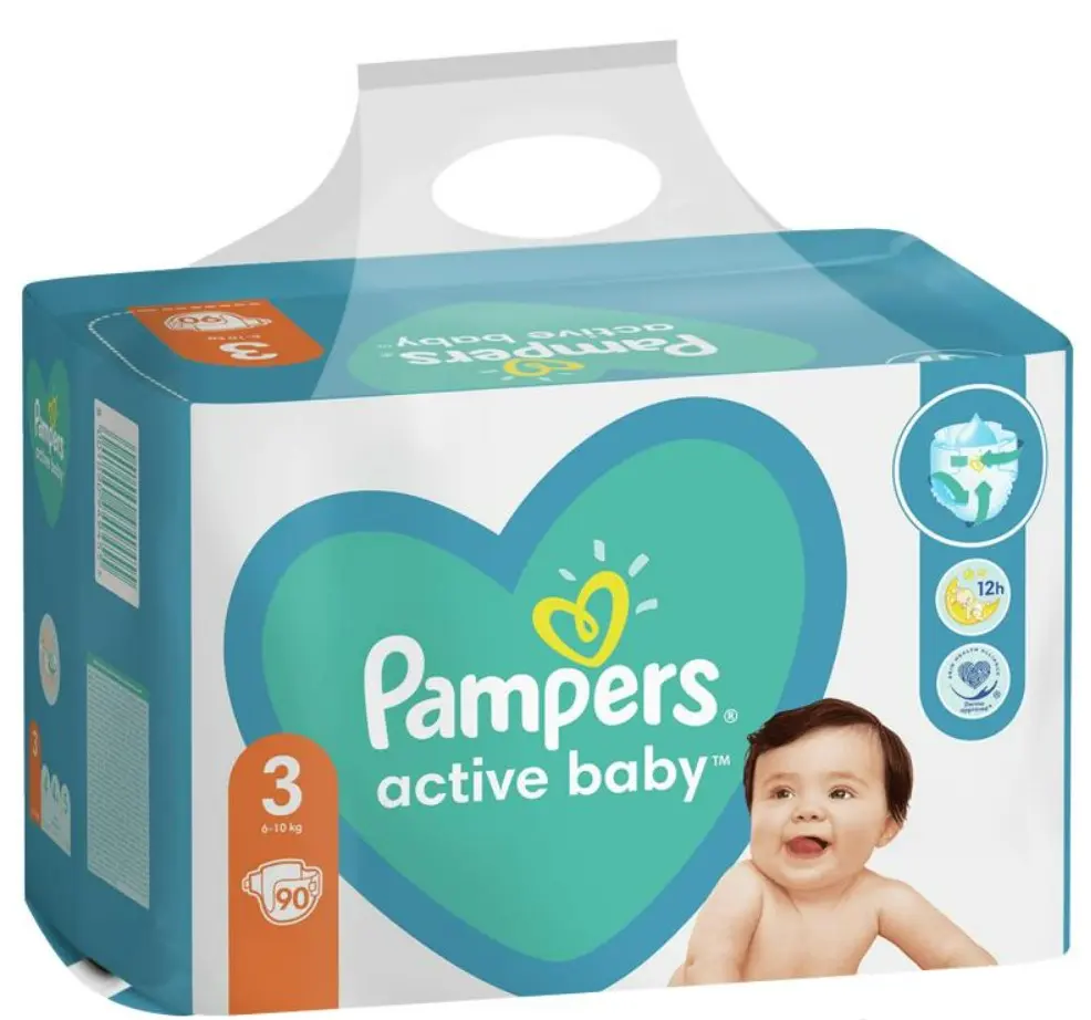 Pampers Pelene Active baby GP, S3, 6-10kg, 90 komada