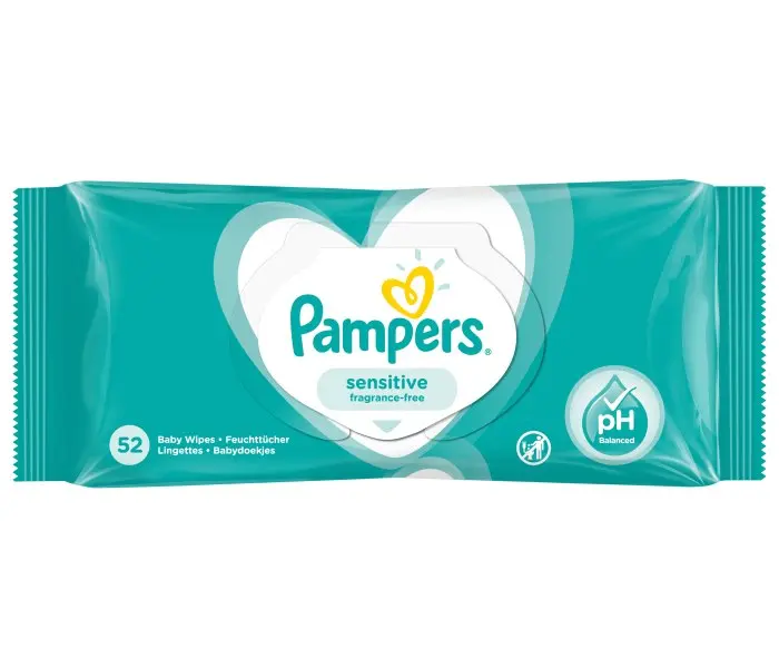 Pampers Maramice Sensitive, 52 komada