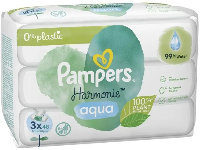 Pampers Maramice Harmonie Aqua, 3X48 komada