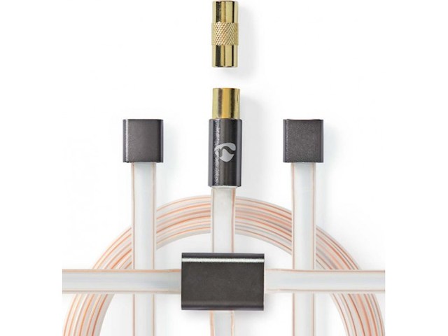 ANFMBW105AT20 FM Antena IEC koaksijalni muški, Gold Plated, 50Ohm, Unshielded, 2m, PVC FO