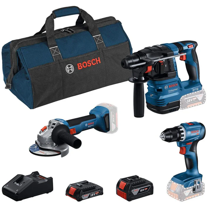 Akumulatorski set Bosch GSR 18V-45 + Bosch GWS 18V-8 + Bosch GBH 18V-22 18V 1x4.0 Ah + 1x2.0Ah (0615A50061)