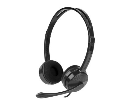 NATEC CANARY, Stereo Headset with Volume Control, 3.5mm Stereo, Black, NSL-1295