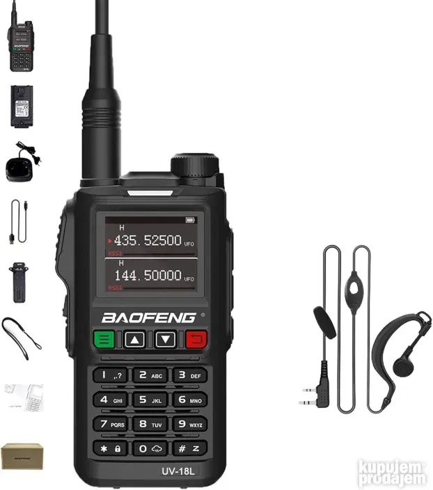 NOVO! Baofeng BF 18L tri bend radio stanica