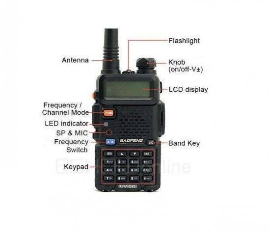 NOVO! Baofeng UV 5 R radio stanica 8 W Dual Band