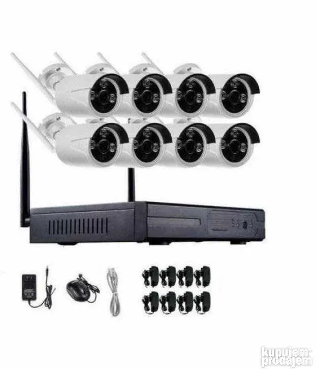 NOVO! CCTV kamere za video nadzor 8 komada Wi-fi plavi