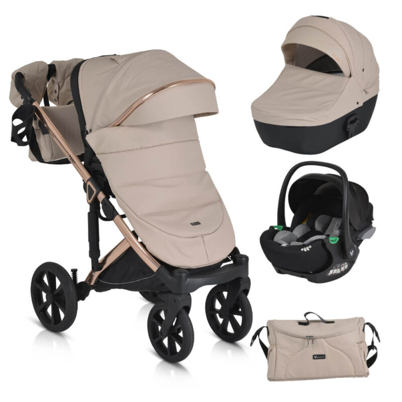 Cangaroo Kolica za bebe Eggo 3u1 – Sand Beige