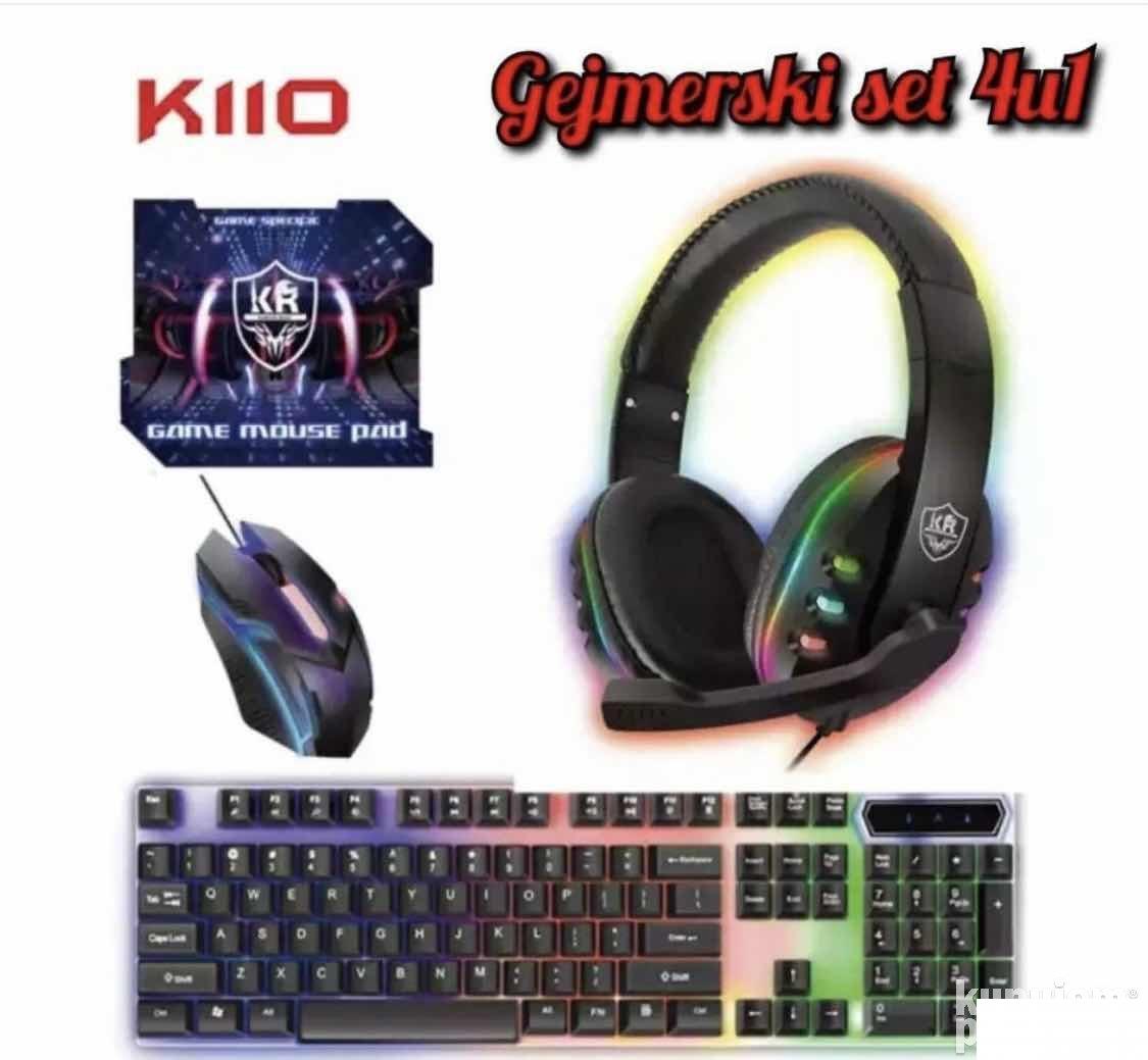 NOVO! gejmerski set tastatura miš slušalice 4 u 1