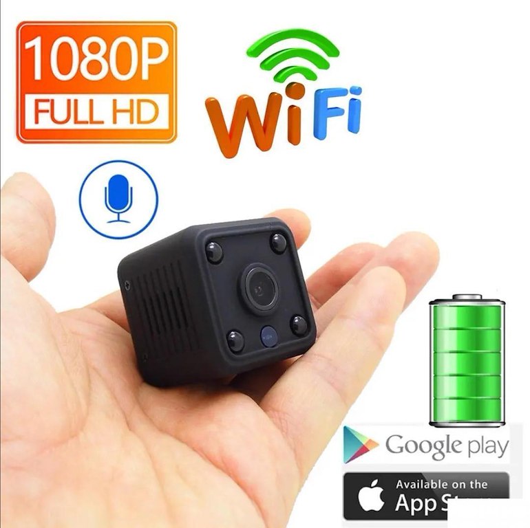NOVO! Ip Kamera Mini HD 1080P WiFi Audio