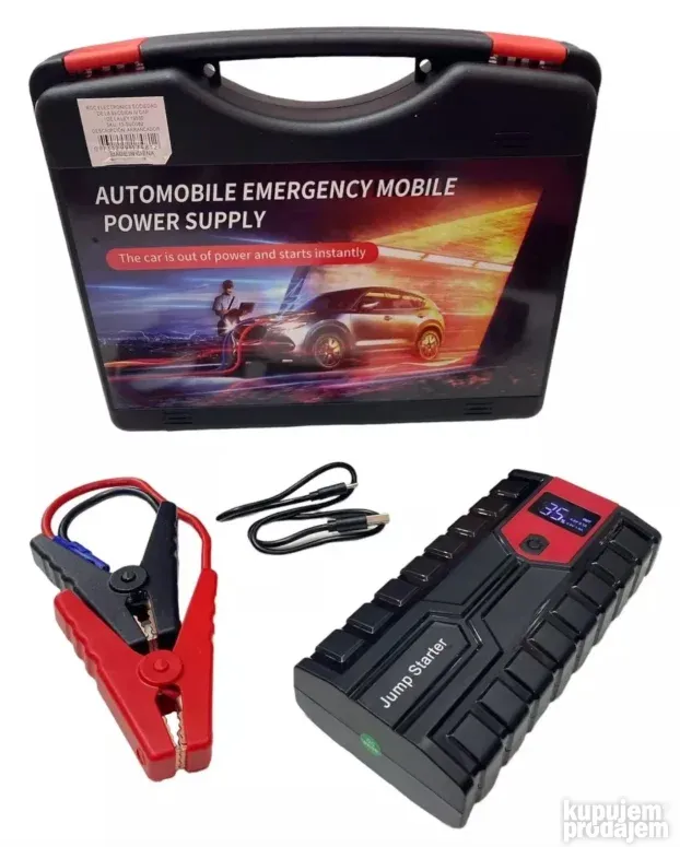 NOVO! Jump starter za paljenje automobila powerbank baterija + LED