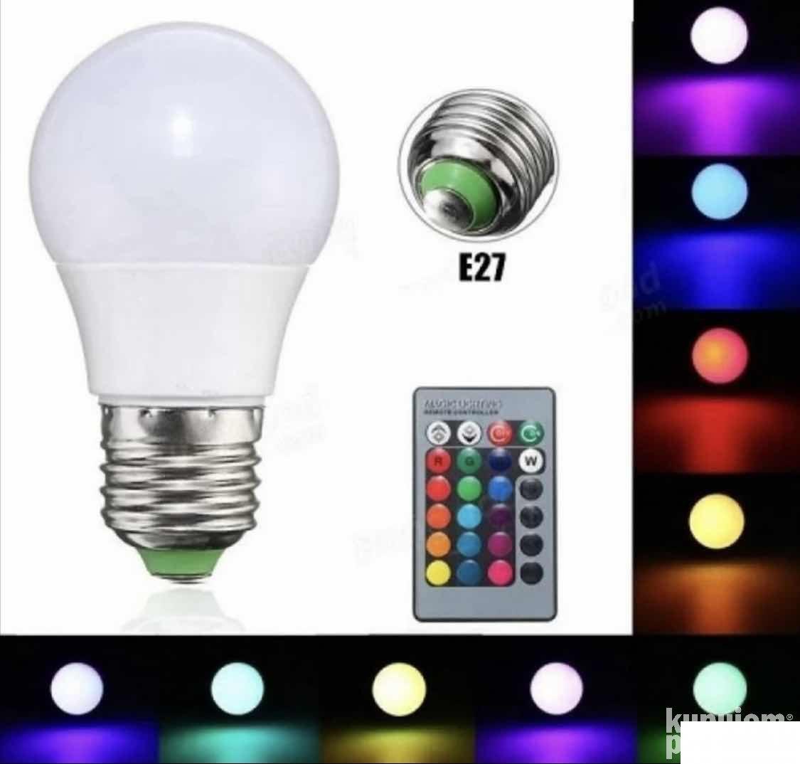 NOVO! led sijalica rgb – sijalica na daljinski RGB 16 boja 15w