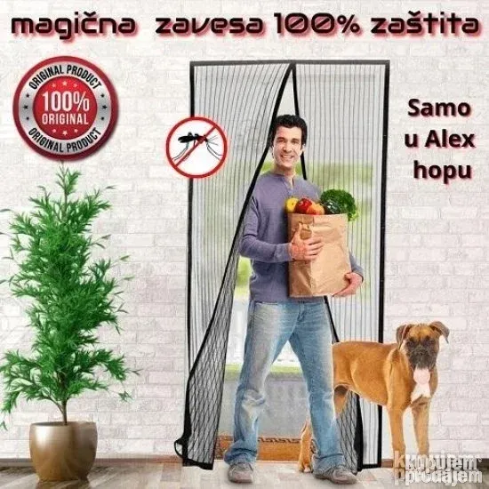 NOVO! Magična magnetna mreža protiv komaraca-komarnik 140×210