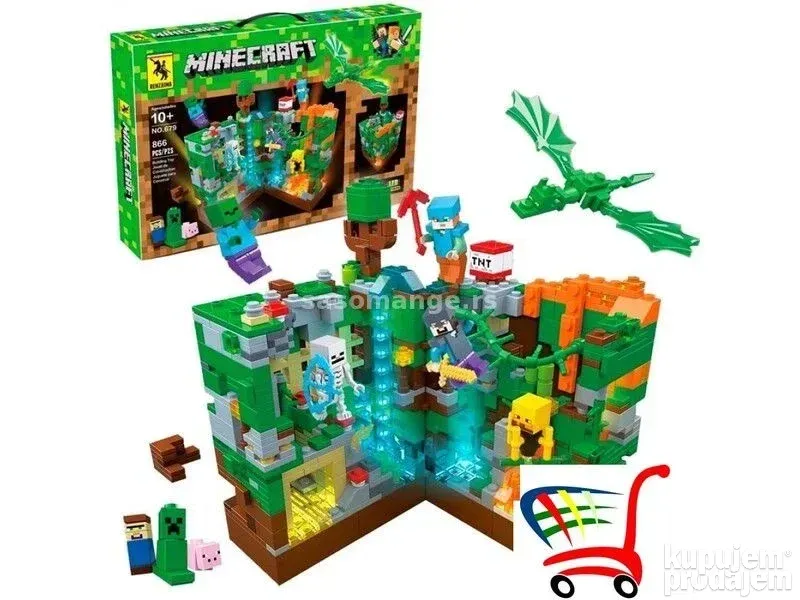 NOVO! Minecraft lego kocke sa led svetlom – 803 dela