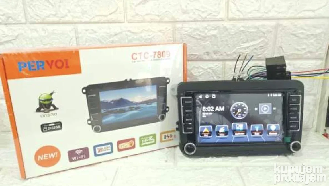 NOVO! Multimedia za VOLKSVAGEN 7inch TIPSKA 2/32GB Pervoi CTC-7809