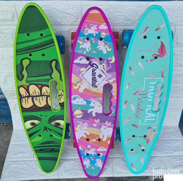 NOVO! Penibord šareni – penny board skejt bord60cm flamingos
