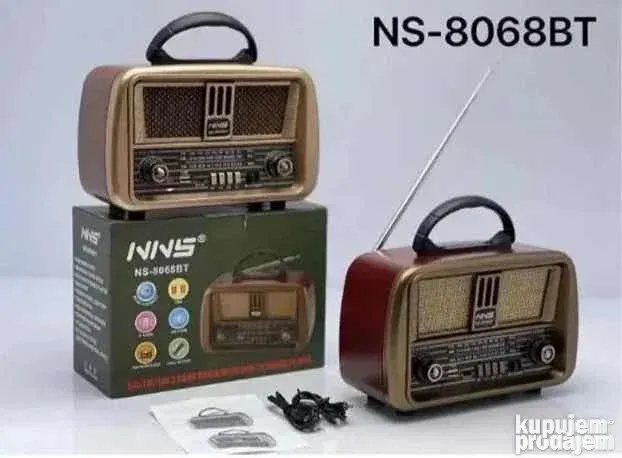 NOVO! Radio Bluetoth retro dizajn NS-8068BT tranzistor