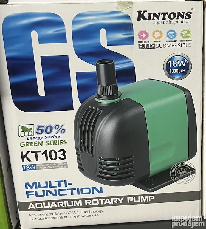NOVO! Rotaciona Pumpa za akvarijum KT-103 18W