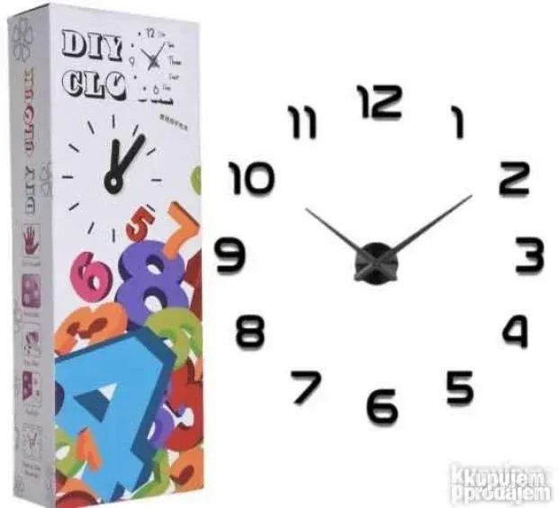 NOVO! Sat-Zidni sat DIY CLOCK-Sat-Zidni sat samolepljivi zidni sat