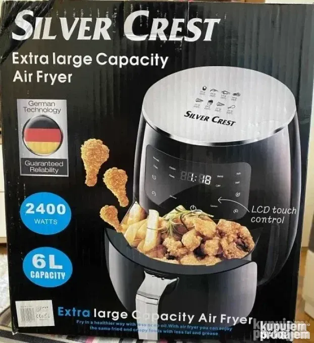 NOVO! Silver Crest Air Fryer 6l kapacitet airfryer (NOVO)
