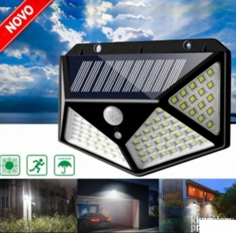 NOVO! Solarni Reflektor 4 komada SOLARNA LAMPA 100 Dioda