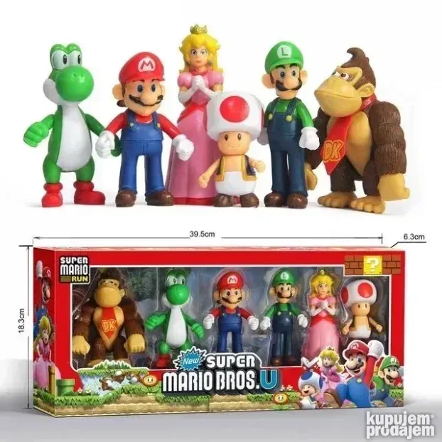 NOVO! SUPER MARIO druzina SET od 6 kvalitetnih figura igracke