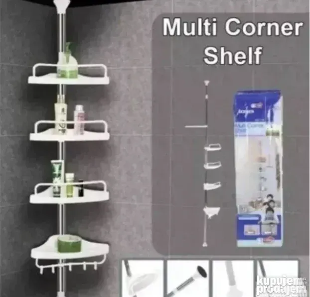 NOVO! Ugaona polica za kupatilo, podesiva po visini