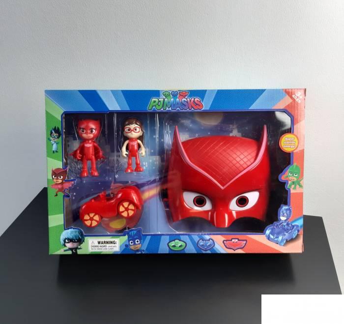Pjmasks Set Maska,fugurica i Vozilo Crveni – Pjmasks Set Maska,fugurica i Vozilo Crveni