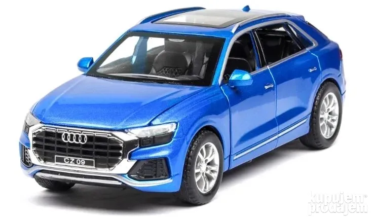 Plavi Audi Q8 Metalni 1/32 – Plavi Audi Q8 Metalni 1/32