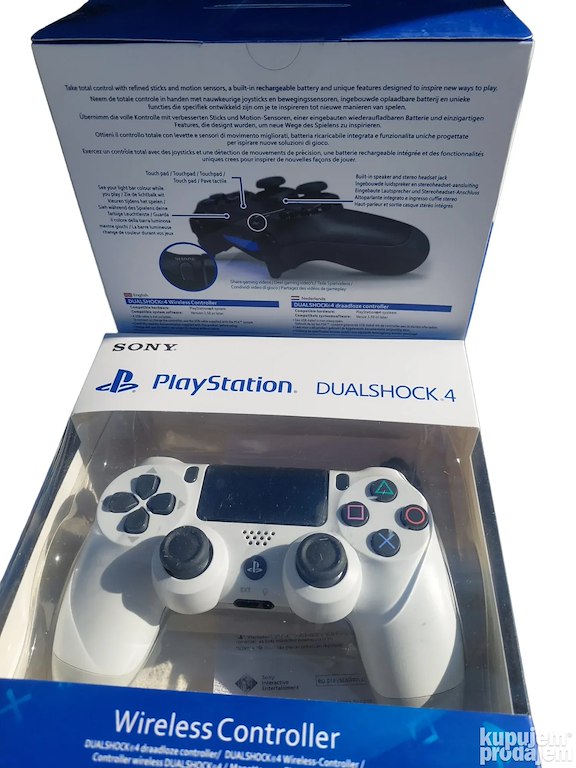 PS4 Dualshock bela boja bezicni kontroler dzojstik za PS 4 – PS4 Dualshock bela boja bezicni kontroler dzojstik za PS 4