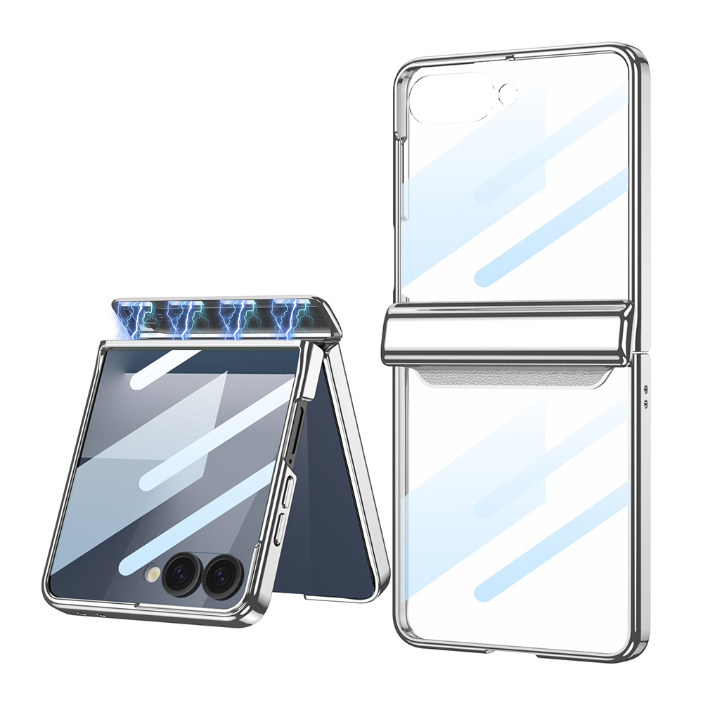 Zastitna maska (futrola) LINES II - Samsung F751B Galaxy Z Flip 7 5G srebrna (GKK case) (MS)