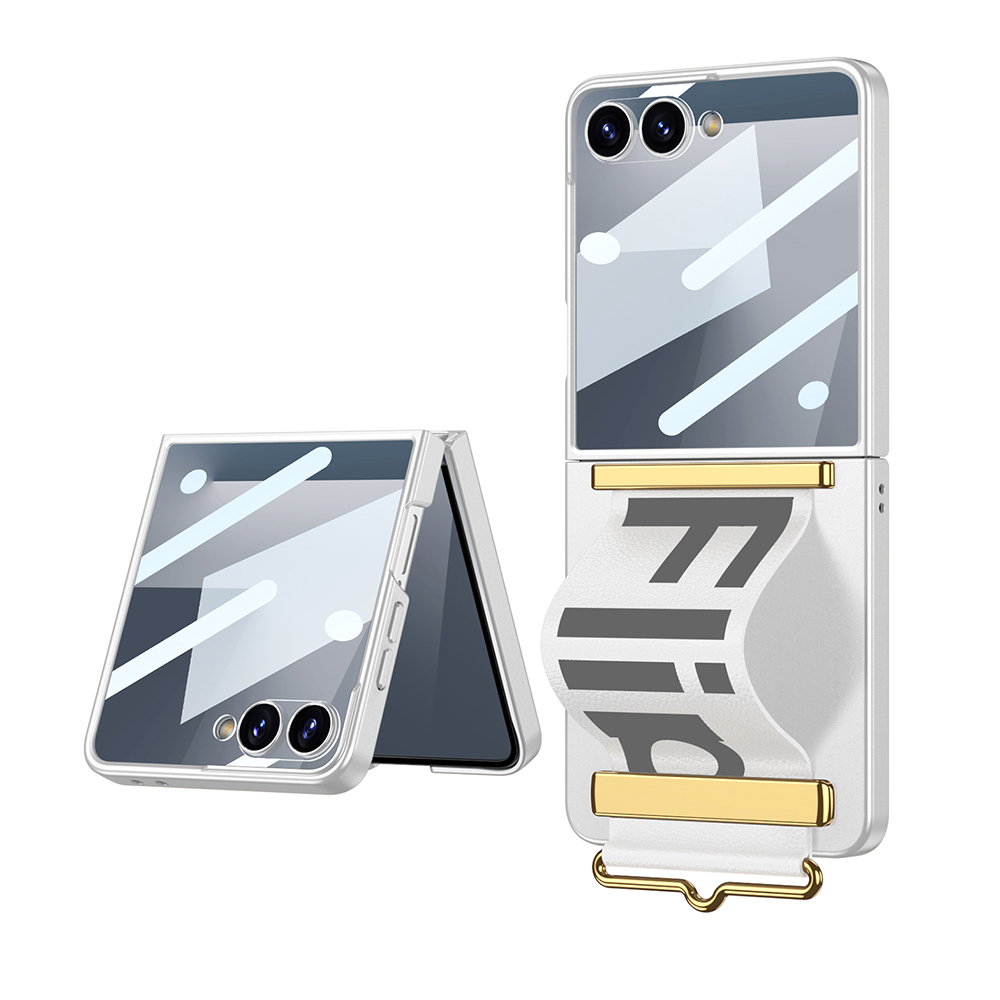 Zastitna maska (futrola) STRAP CASE - Samsung F751B Galaxy Z Flip 7 5G bela (GKK case) (MS)