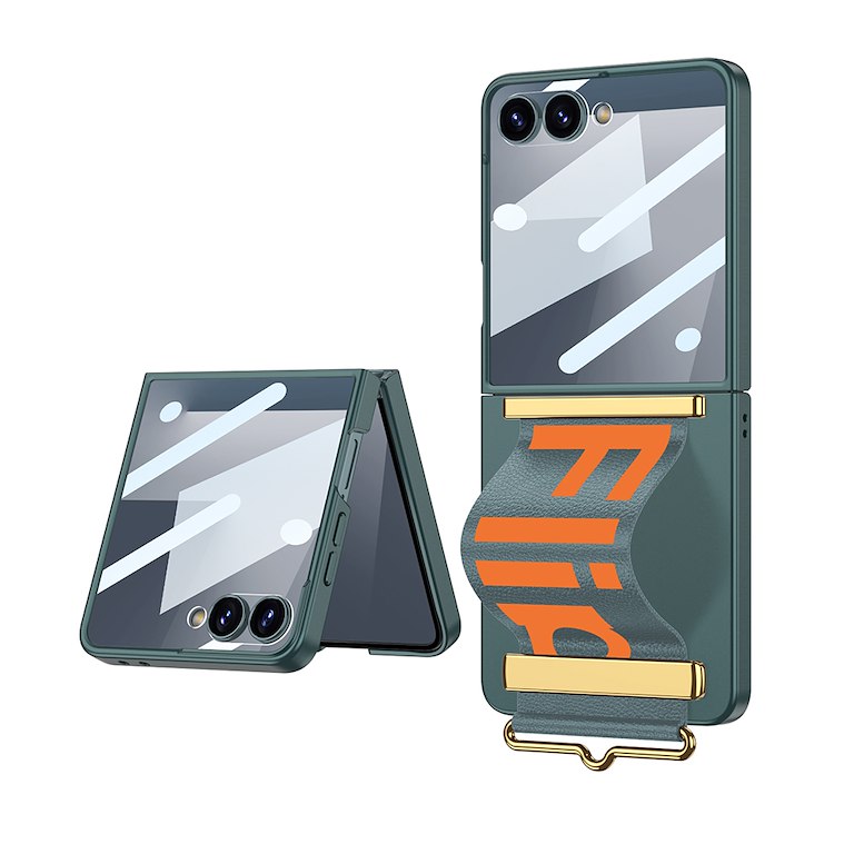 Zastitna maska (futrola) STRAP CASE - Samsung F751B Galaxy Z Flip 7 5G zelena (GKK case) (MS)