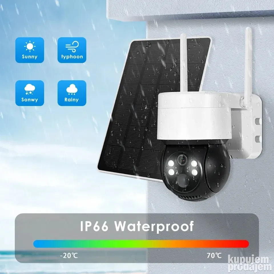 Solarna IP PTZ kamera sa odvojenim panelom IP WiFi kamera – Solarna IP PTZ kamera sa odvojenim panelom IP WiFi kamera