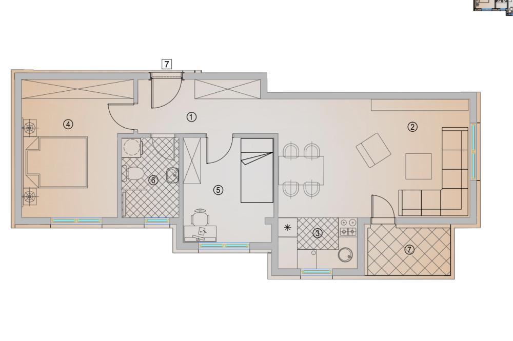 U blizini crkve, Dvoiposoban stan na prodaju, 64.70m2, 116.460€