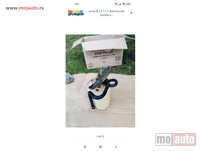 Corsa B 1.5 I 1.7 dizel kuciste pumpe u rezervoaru
