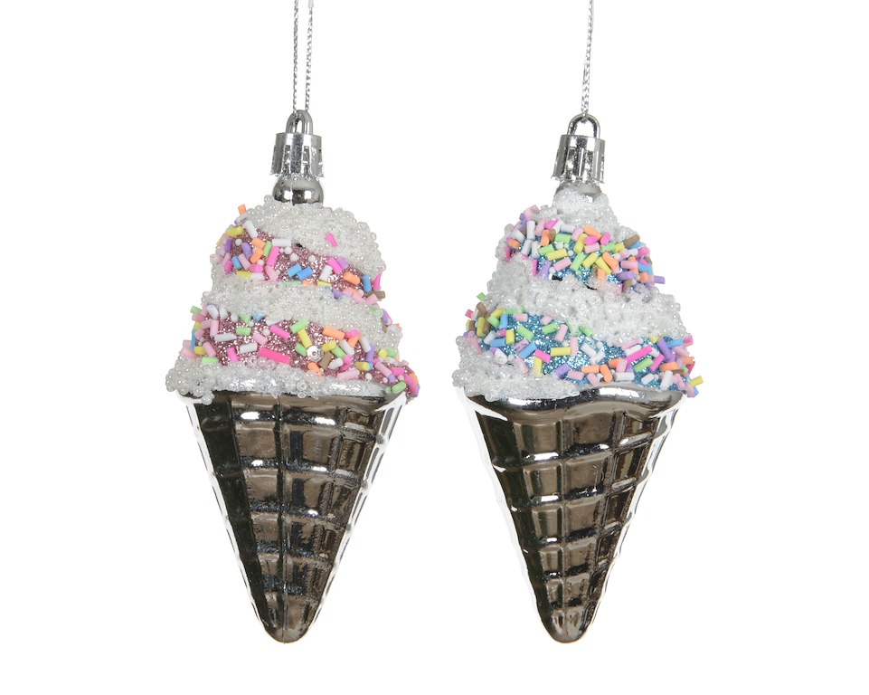 NG dekoracija - HANGING ICE CREAM 10cm 028369 - KMG