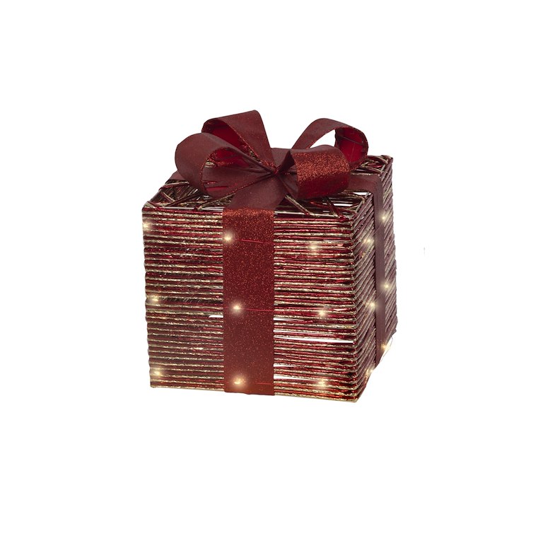 NG dekoracija - LED GIFT BOX 489374 - Large / Red - KMG