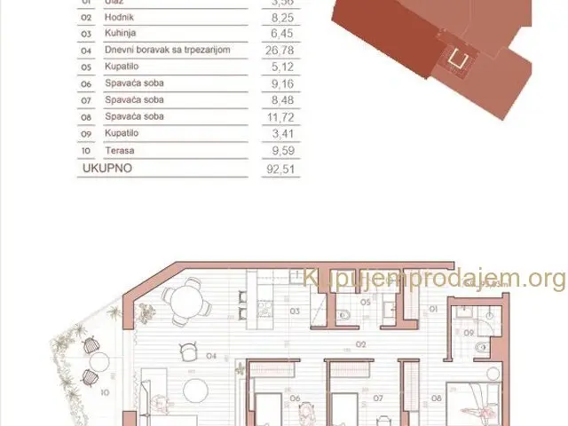 Centar, Dalmatinska, 4.0, 92,51 m2 novogradnja
