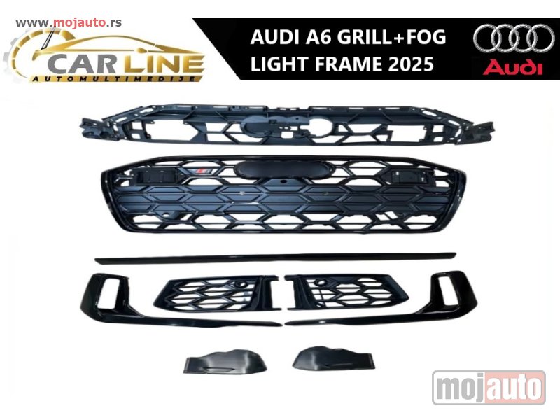 AUDI A6 PREDNJI GRILL SA MASKOM ZA MAGLENKE 2025