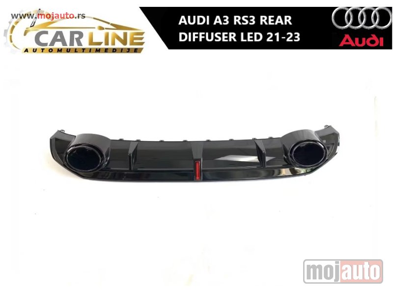 AUDI A3 ZADNJI DIFUZOR RS3 LED 21-23