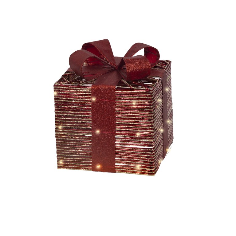 NG dekoracija - LED GIFT BOX 489374 - Medium / Red - KMG
