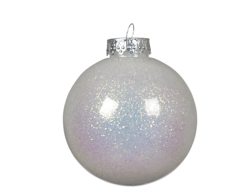 NG dekoracija - HANGING BAUBLE 8cm 029840 - Clear - KMG