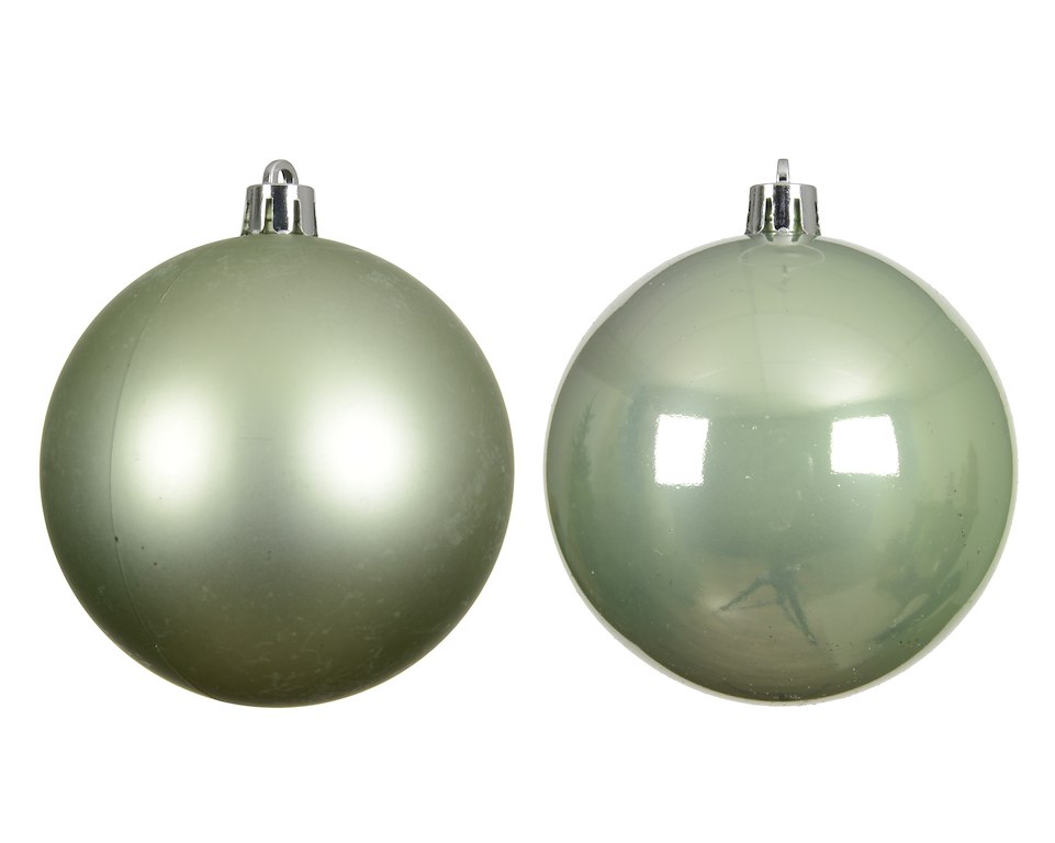 NG dekoracija - HANGING BAUBLE SET MIX 6pcs 8cm 022674 - Matcha green - KMG