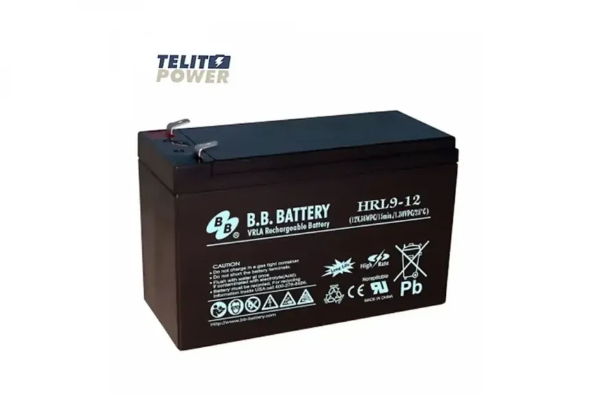 Baterija za UPS 12V 9Ah HRL9-12 BB terminal T2