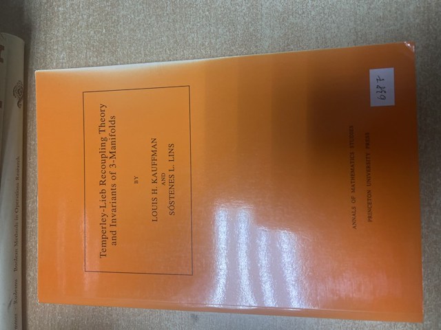 temperley-lieb recouoling theory and invariants 3-manif