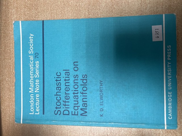 stochastic differential equations on manifoldas/elworth