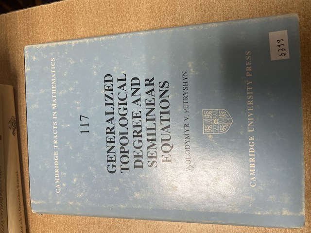 generalized topological degree semilinear equations