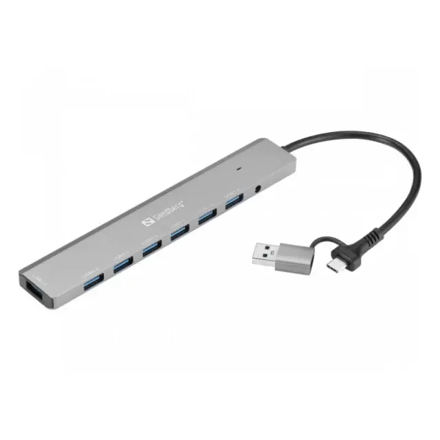 Sandberg USB Hub USB-A/USB-C, 7 USB 3.0 portova